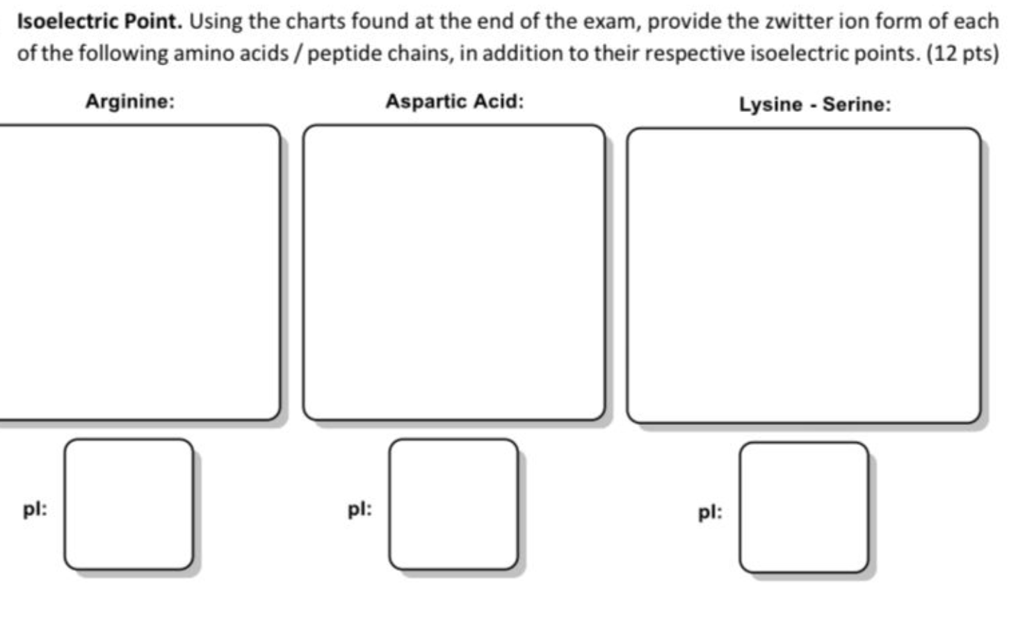 Solved Isoelectric Point. Using the charts found at the end | Chegg.com
