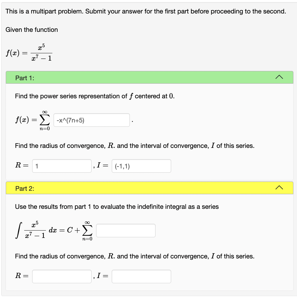 Solved This is a multipart problem. Submit your answer for | Chegg.com