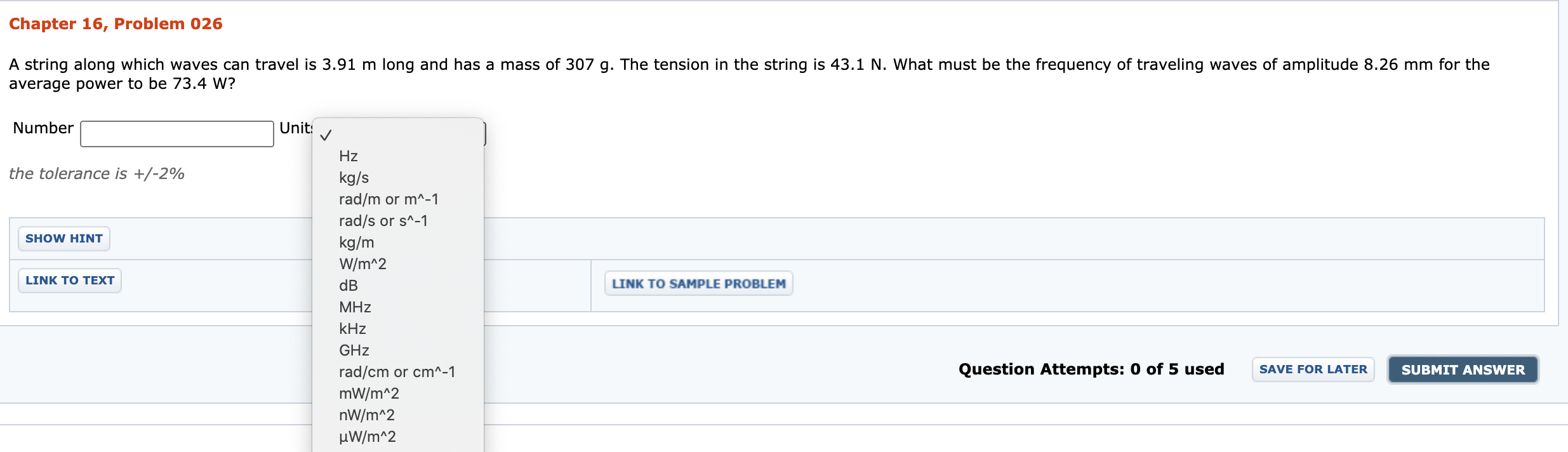 Solved Chapter 16, Problem 026 A string along which waves | Chegg.com