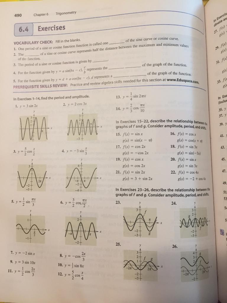 Solved 490 Chapter 6 Trigonometry in Exercis dinate ax 6.4 | Chegg.com