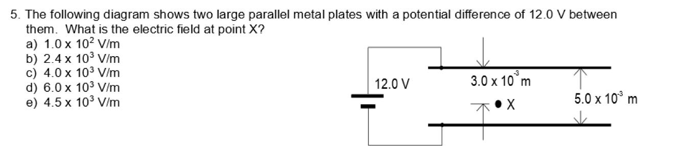 Solved 5. The following diagram shows two large parallel | Chegg.com