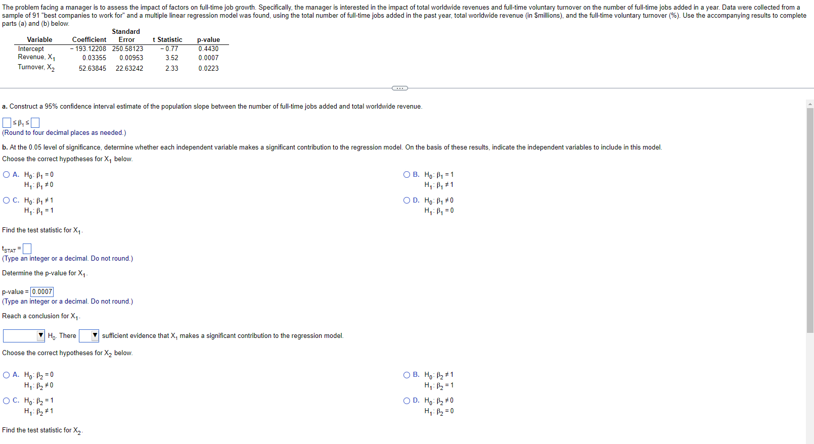 Solved a. Construct a 95% confidence interval estimate of | Chegg.com