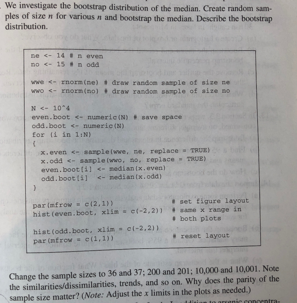 Solved We investigate the bootstrap distribution of the | Chegg.com