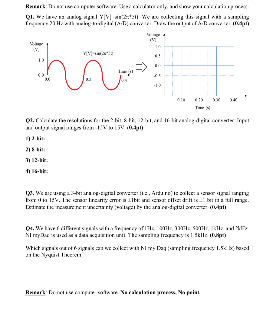 Solved Remark Do not use computer software. Use a calculator | Chegg.com