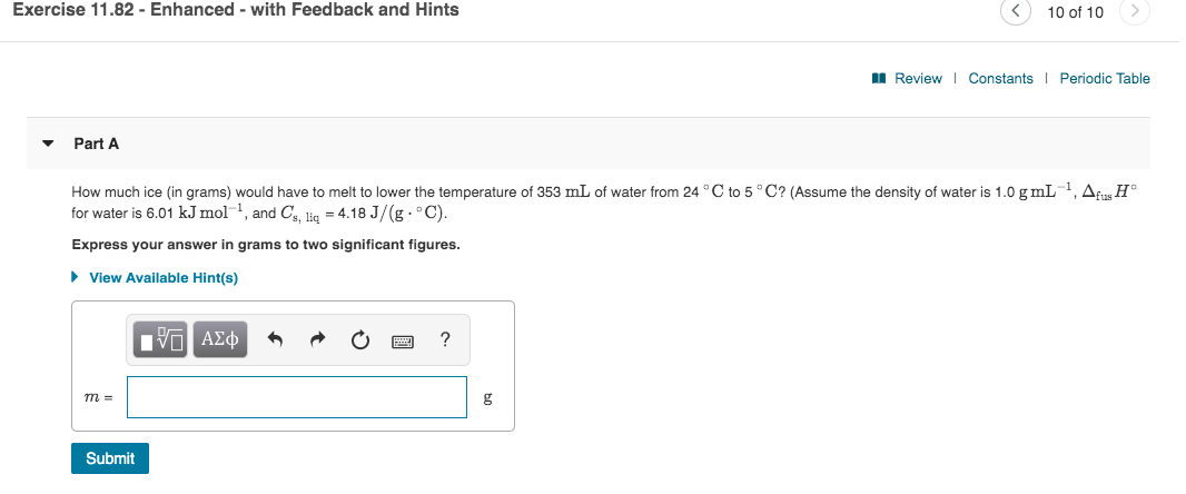 Solved Exercise 11.82 - Enhanced - with Feedback and Hints
