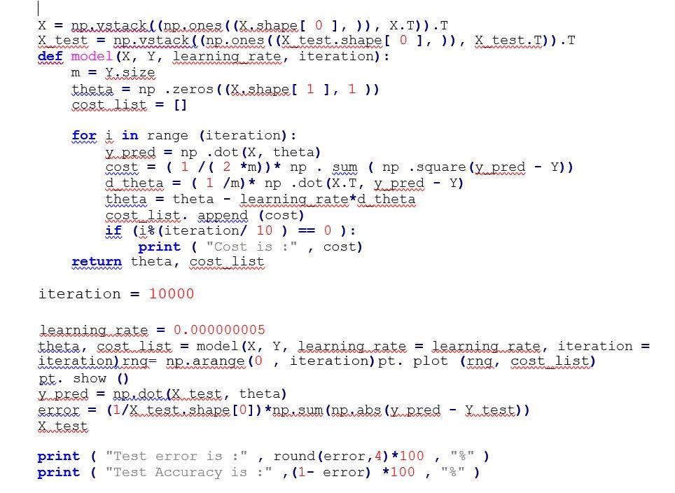 Solved Linear Regression for Multivariable with 70 features. | Chegg.com