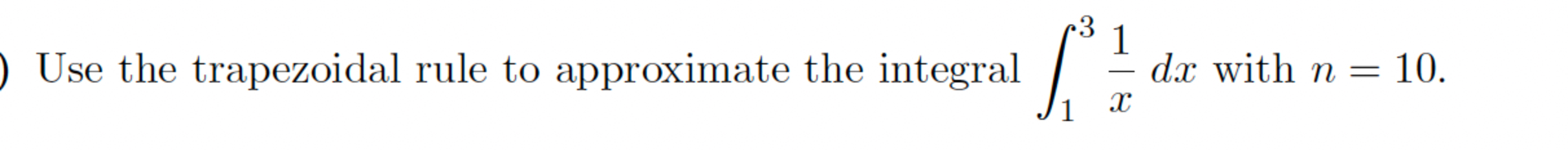 Solved Use the trapezoidal rule to approximate the integral | Chegg.com