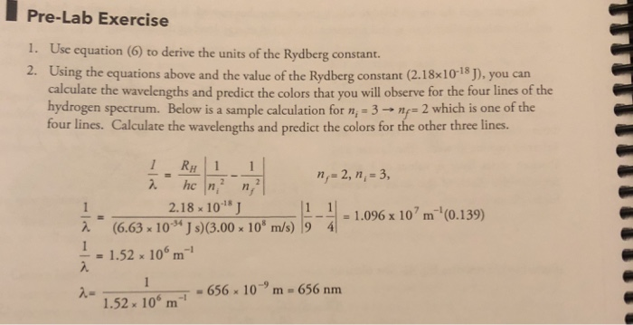 Solved Pre-Lab Exercise 1. Use equation (6) to derive the | Chegg.com