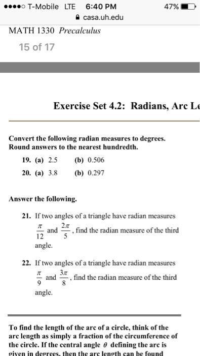 Solved Convert the following radian measures to degrees. | Chegg.com
