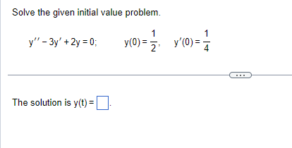 Solved Solve the given initial value | Chegg.com