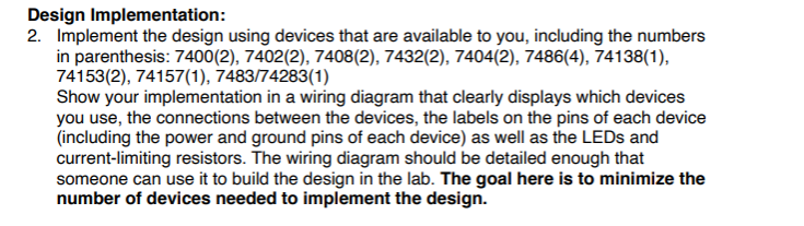 Solved Design Specification: Design a combinational circuit | Chegg.com