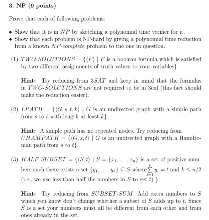 Solved Prove that each of following problems: Show that it | Chegg.com