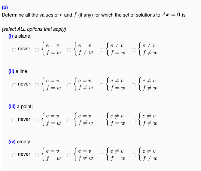 Solved Leon gave Leo a matrix A=⎝⎛112−2200−2e30f⎠⎞, where e | Chegg.com
