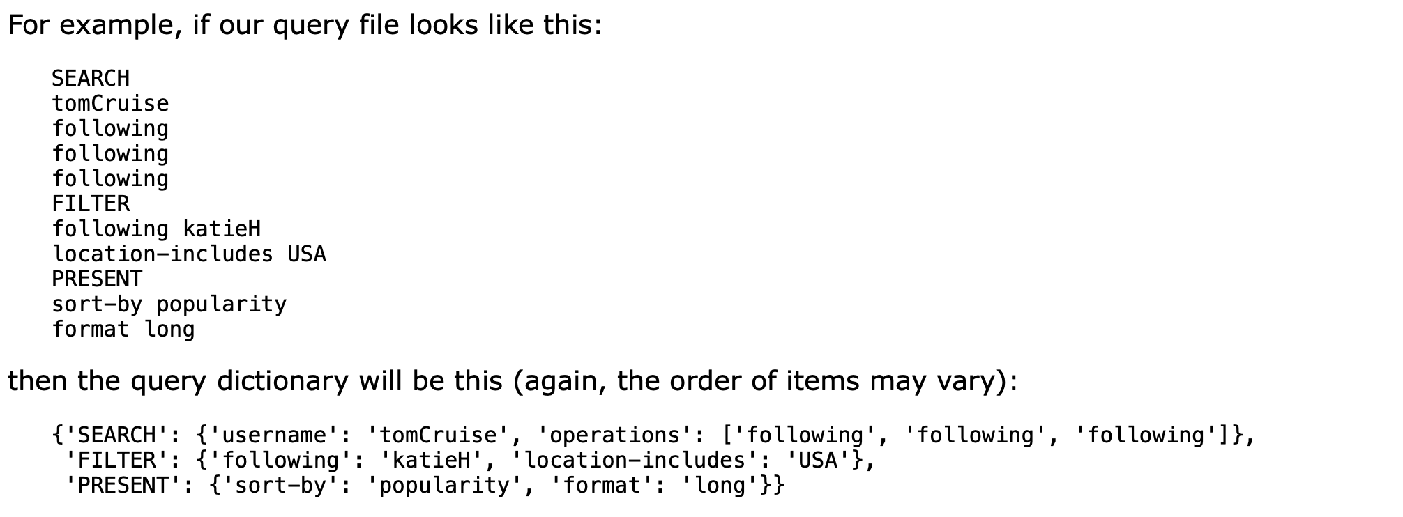 Solved The function should return a dictionary according to | Chegg.com