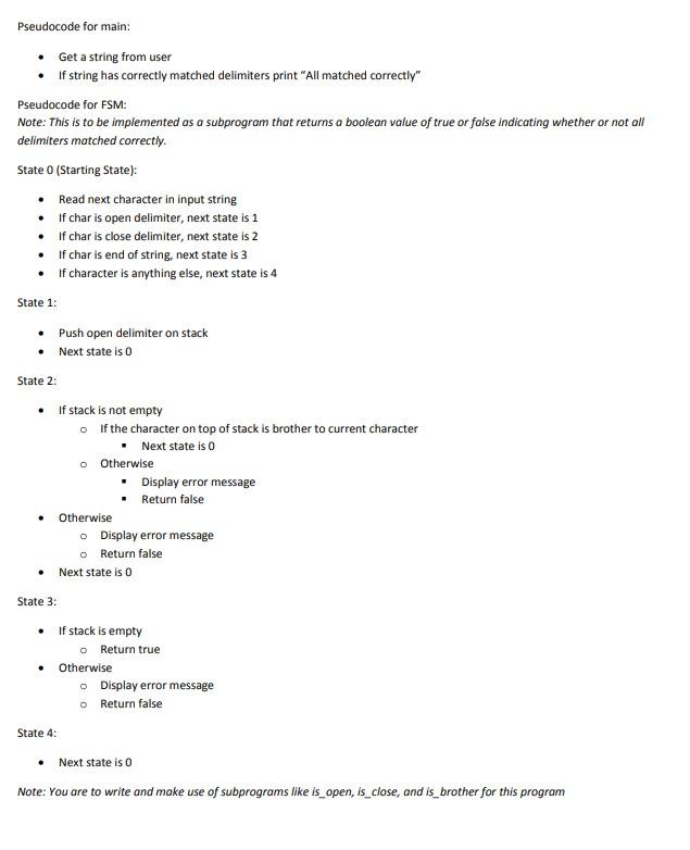 Solved Write a program that will take an input string from | Chegg.com