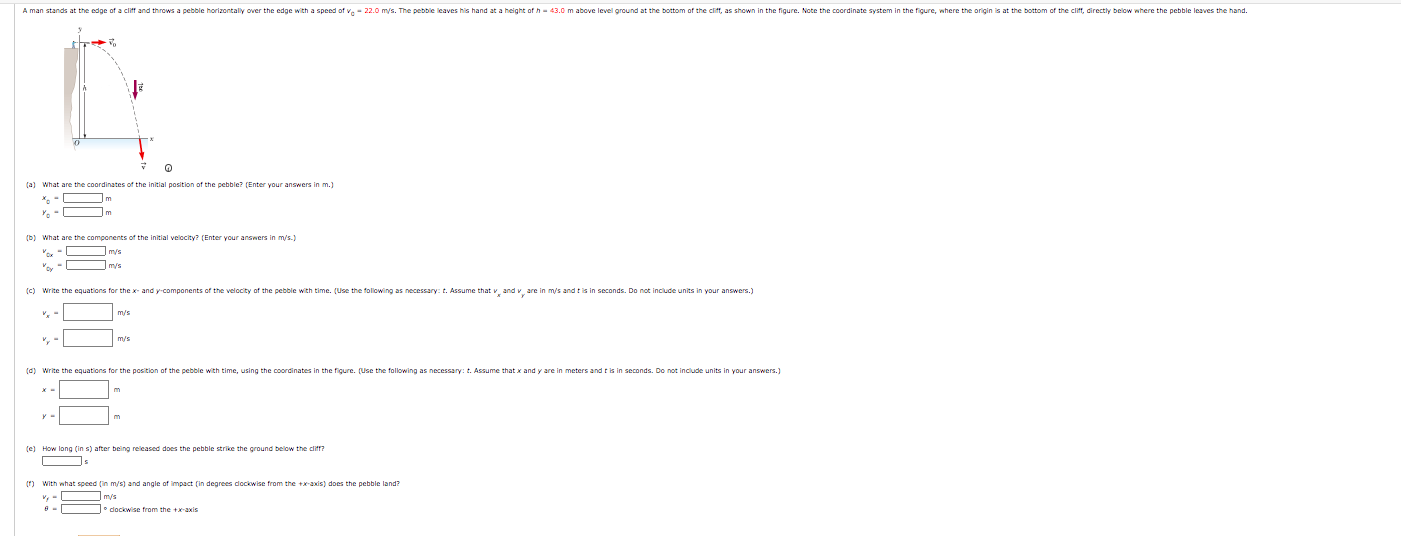 Solved [a] What are the coordinates of the initial position | Chegg.com