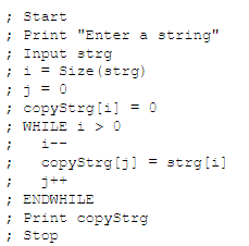 Solved i Start ; Print "Enter a string" ; Input strg ; S ; | Chegg.com