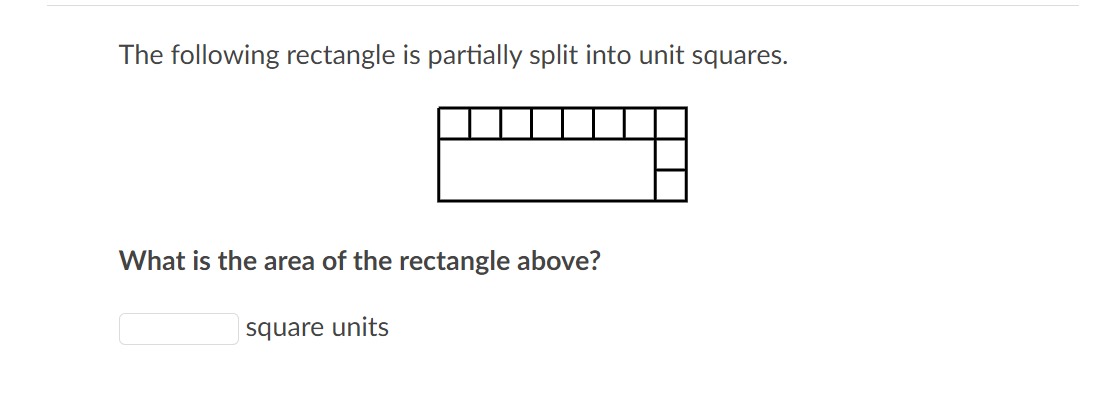 Solved The following rectangle is partially split into unit | Chegg.com