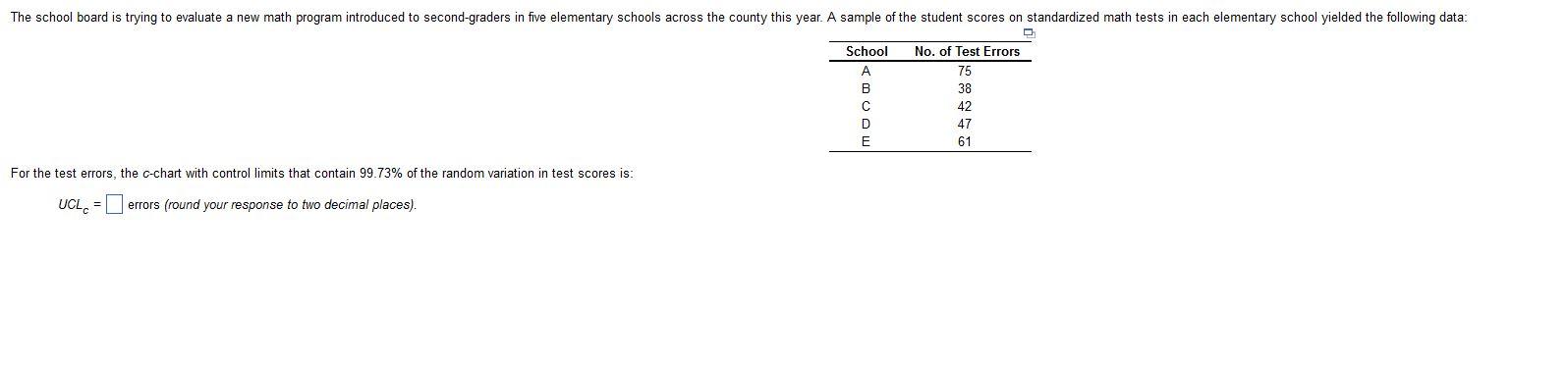 Solved The school board is trying to evaluate a new math | Chegg.com