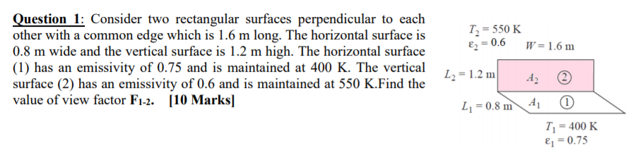 Solved Question Consider Two Rectangular Surfaces 6822