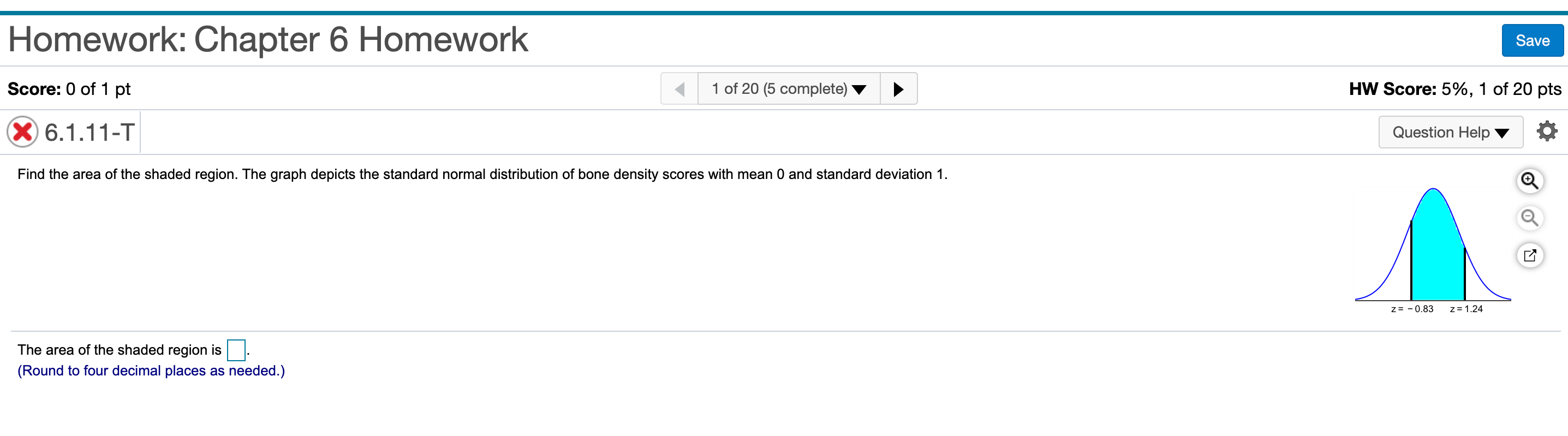 Solved Homework Chapter 6 Homework Save Score 0 Of 1 Pt 1