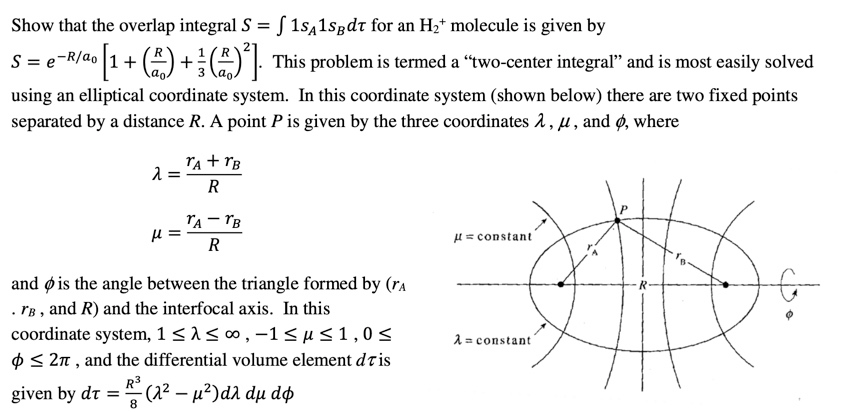 Solved Show that the overlap integral S = ſ 1s 18gdt for an | Chegg.com