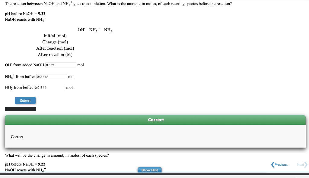 Solved TUTOR Buffer Solutions: Addition of Reagents Step 1 | Chegg.com
