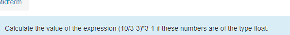 Solved Midterm Calculate the value of the expression | Chegg.com