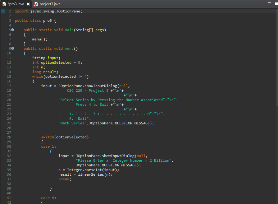*pro3.java X project3.java i import | Chegg.com