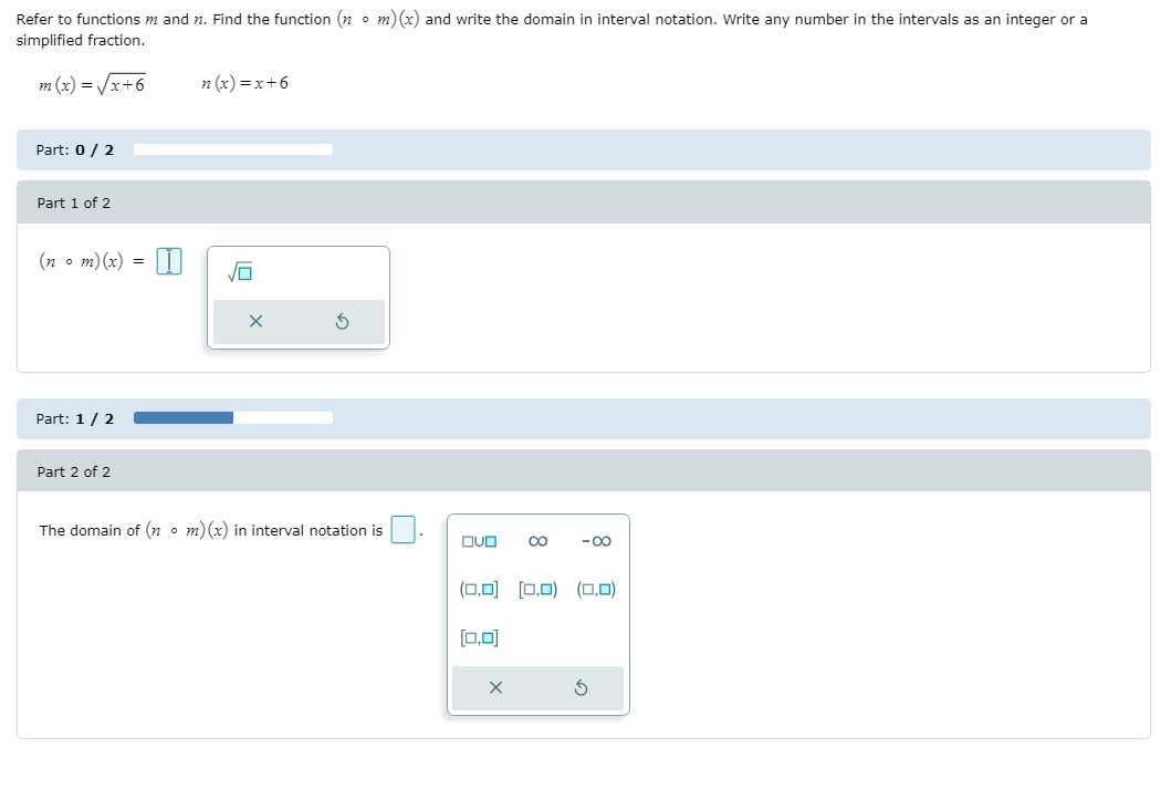 Solved Refer to functions m and n. Find the function | Chegg.com
