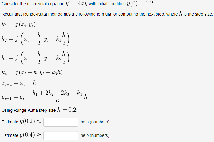 Solved Consider the differential equation y' = 4xy with | Chegg.com