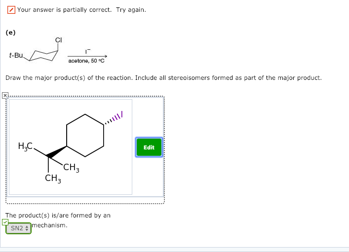 Solved Your answer is partially correct. Try again Cl t-Bu | Chegg.com