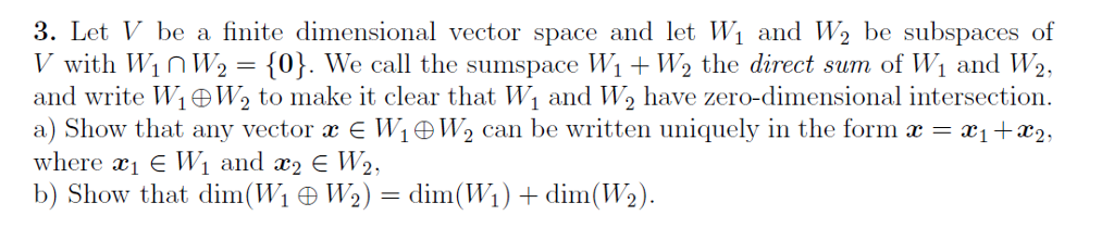 Solved 3. Let V be a finite dimensional vector space and let | Chegg.com