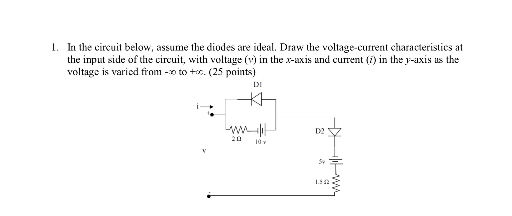 Solved In the circuit below, assume the diodes are ideal. | Chegg.com