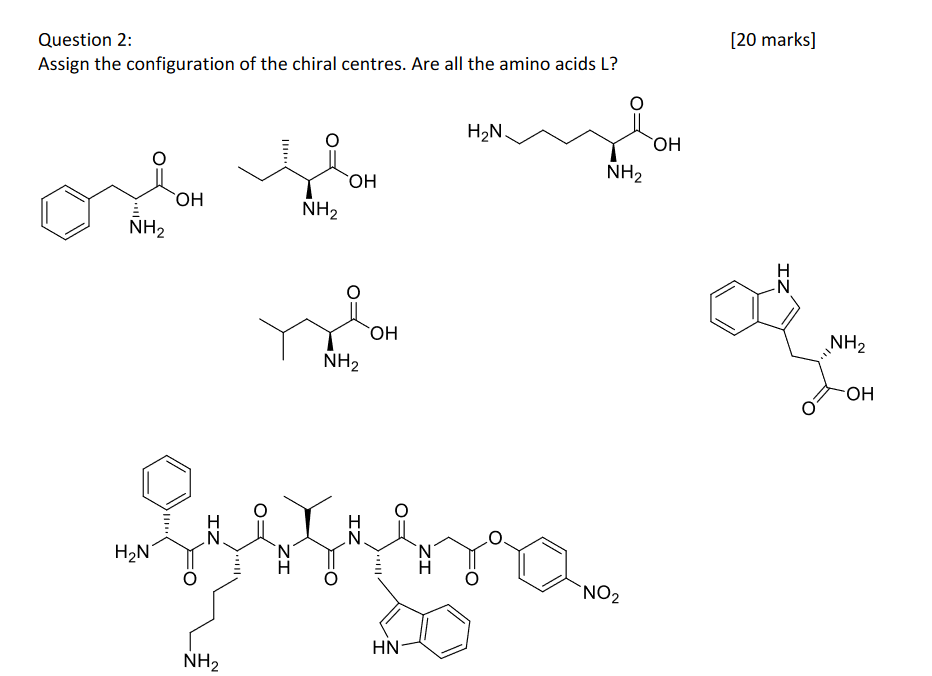 Question 2: [20 marks] Assign the configuration of | Chegg.com