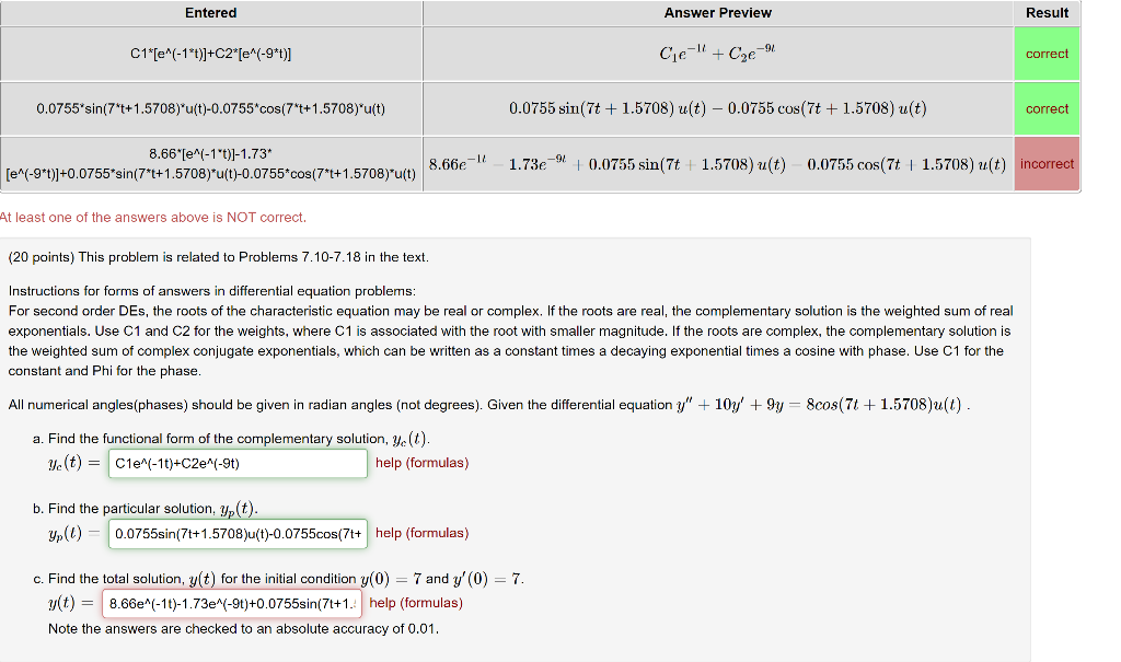 Solved Find the complementary, particular and total solution | Chegg.com