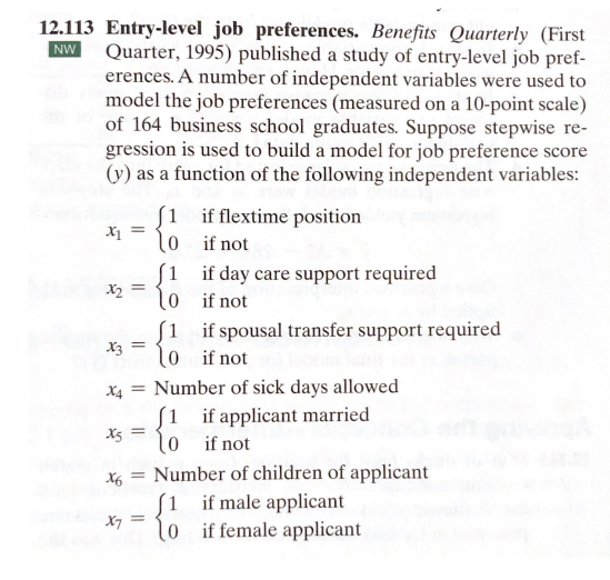 12.113 Entry-level job preferences. Benefits | Chegg.com