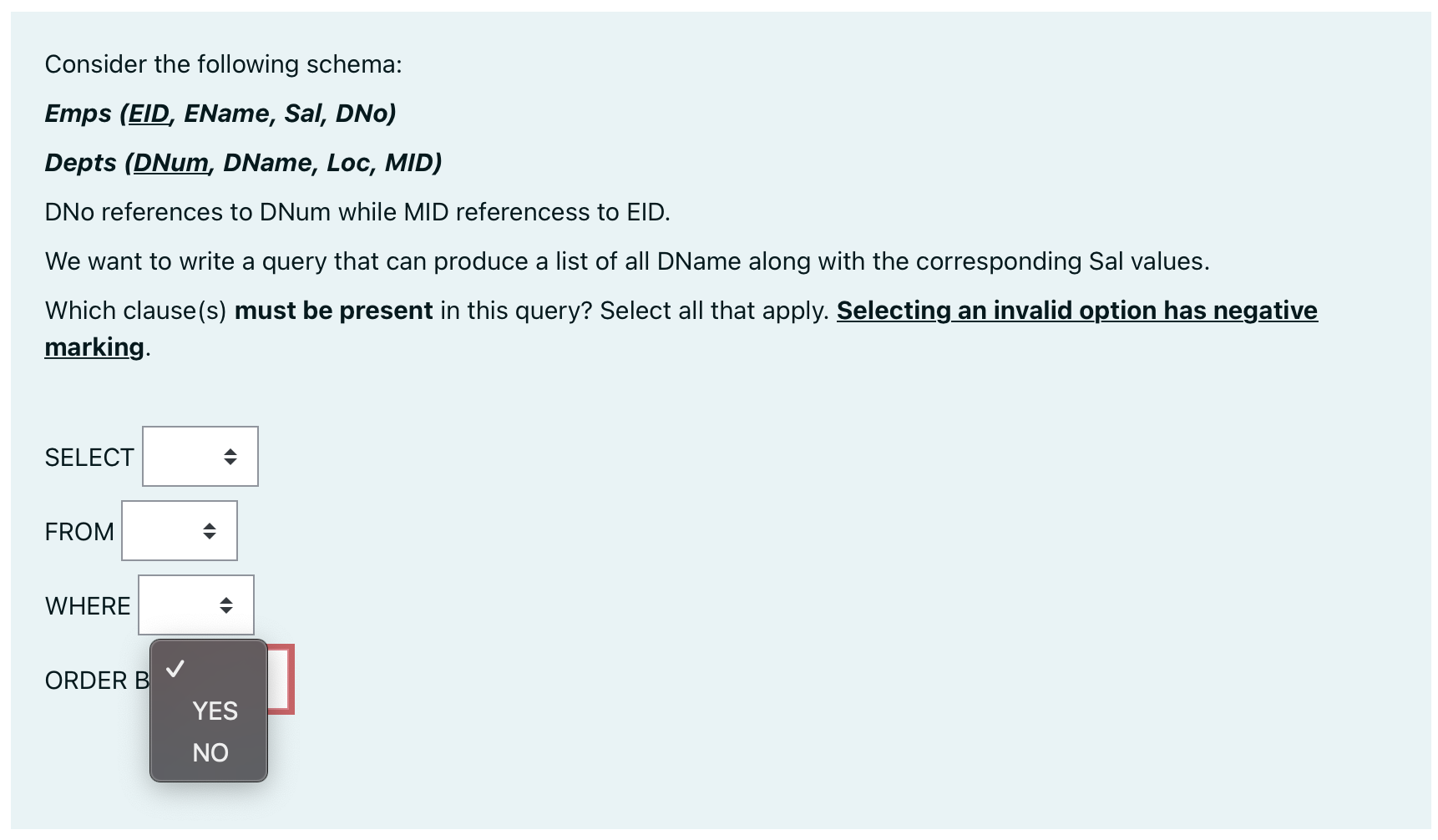 Solved Consider the following schema: Emps (EID, EName, Sal, | Chegg.com