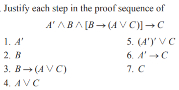 Solved Justify each step in the proof sequence of A' | Chegg.com