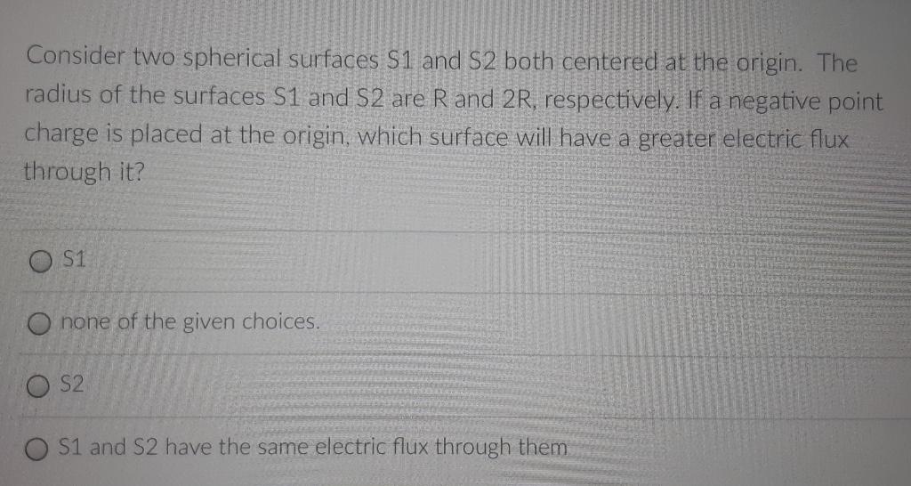 Solved Consider two spherical surfaces S1 and $2 both | Chegg.com