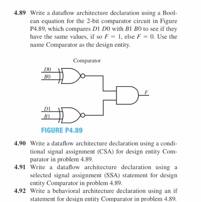 Solved 4.89 Write a dataflow architecture declaration using | Chegg.com
