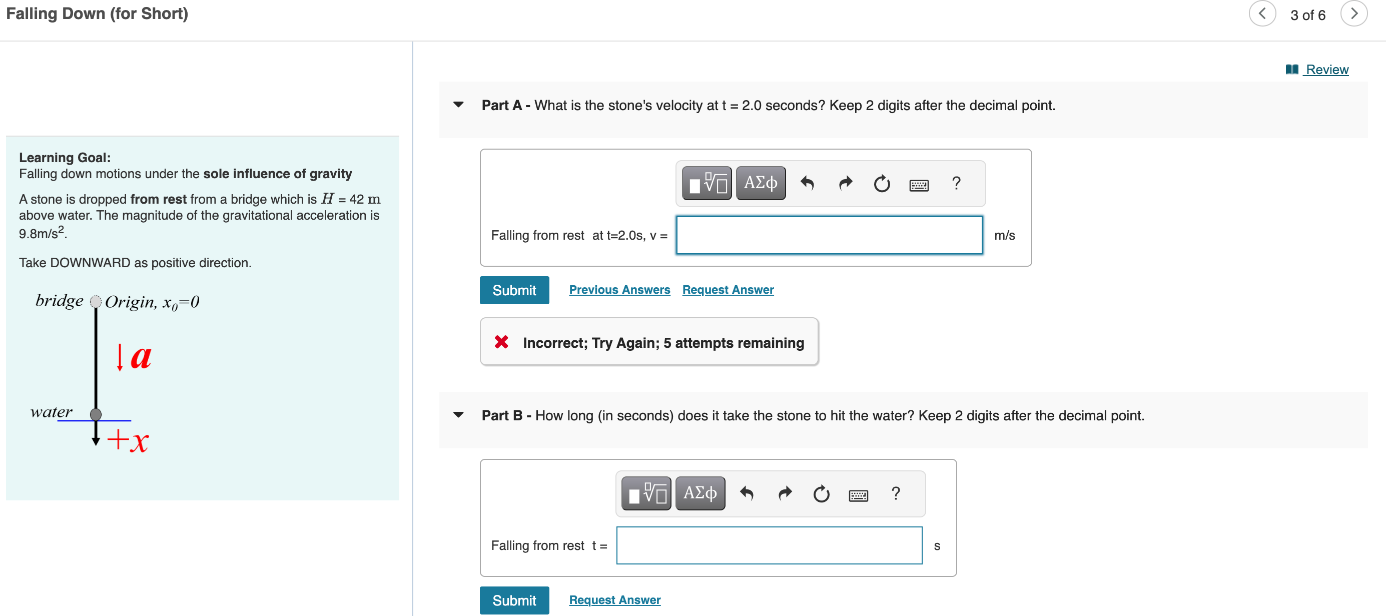 Solved Falling Down (for Short) Learning Goal: Falling down | Chegg.com