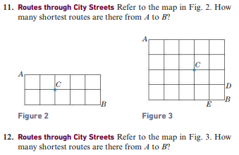 Solved 11. Routes through City Streets Refer to the map in | Chegg.com