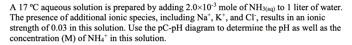 Solved A 17∘C aqueous solution is prepared by adding | Chegg.com