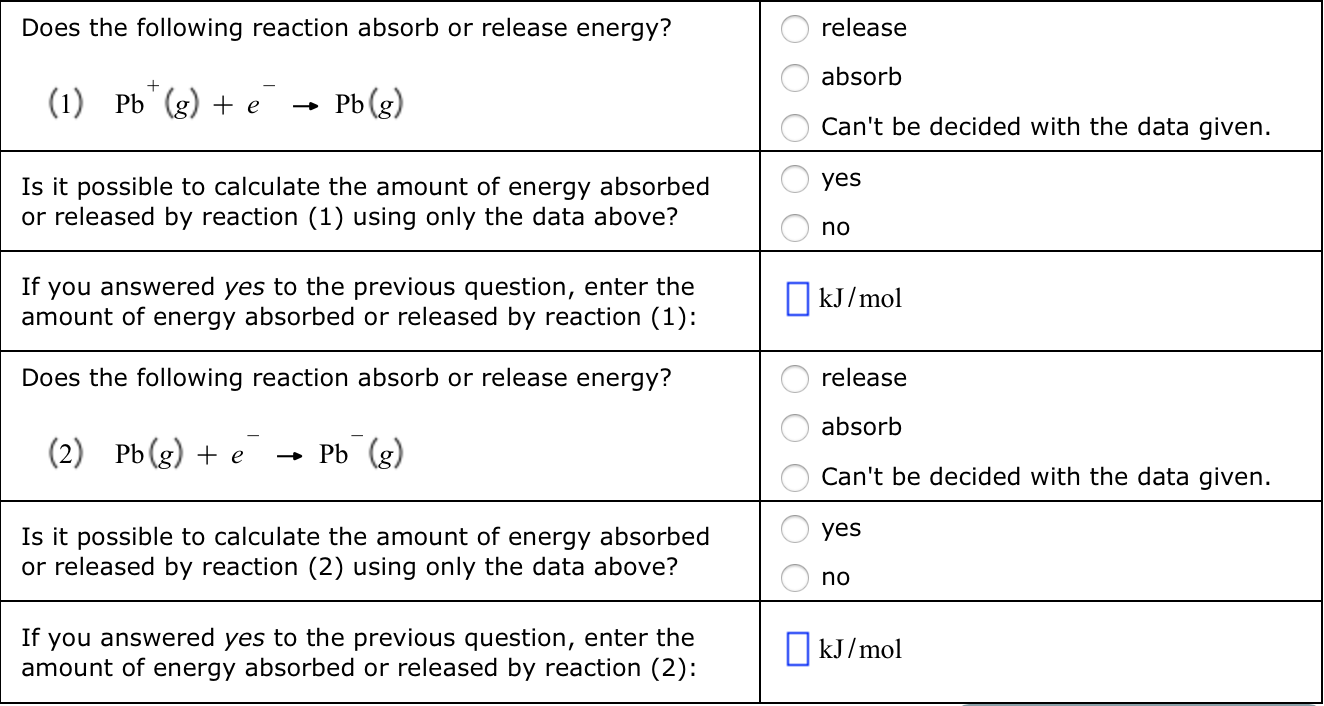 Solved Consider the following data for lead: atomic mass g | Chegg.com