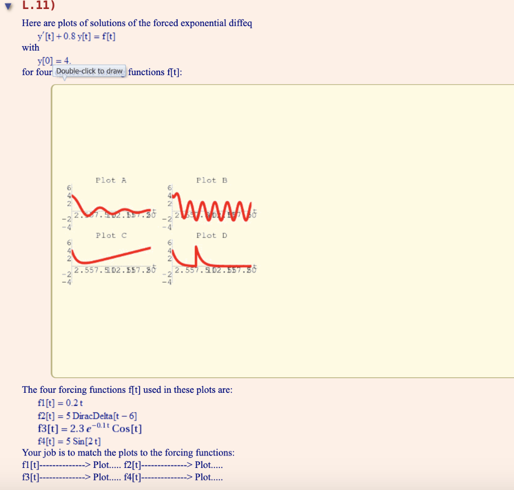 Solved L.10) Here are plots of the solutions of diffeq a): | Chegg.com