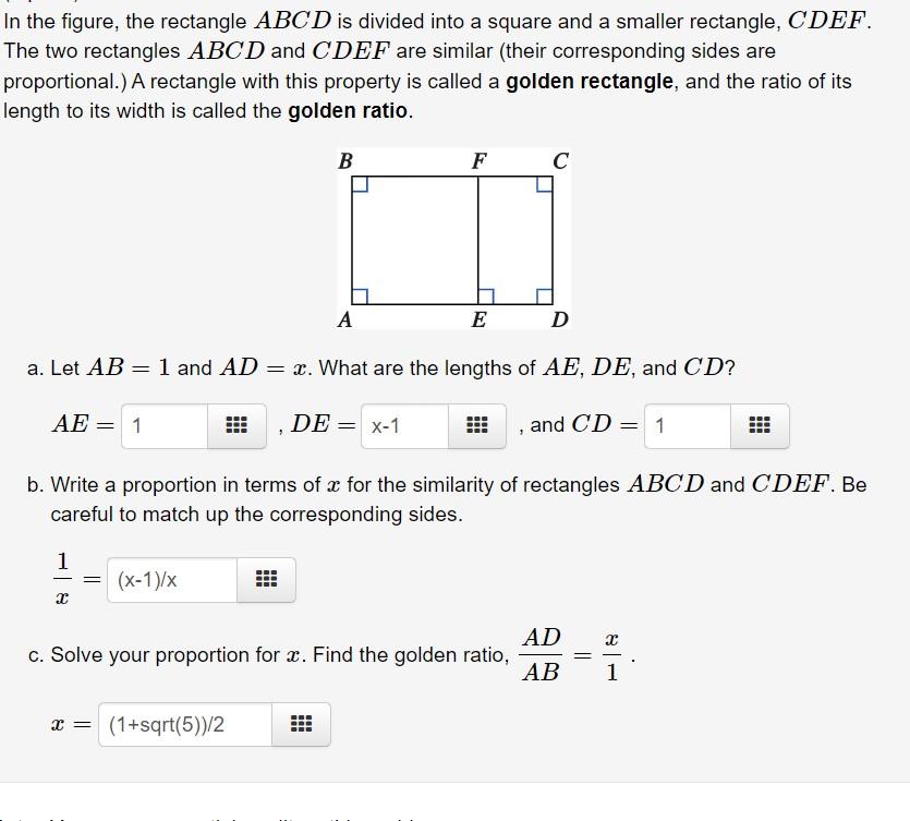 Solved In the figure, the rectangle ABCD is divided into a | Chegg.com