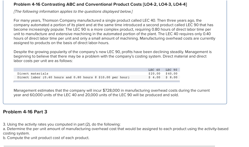 Solved 2. Management is considering using activity-based | Chegg.com