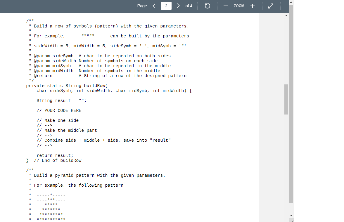 Solved Page 0f40 - ZOOM + * Build a row of symbols | Chegg.com