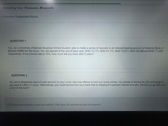 Solved Remaining Time: 13 minutes, 46 seconds. question | Chegg.com